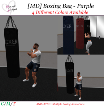 Second Life Marketplace - [MD] Boxing Bag - Purple (Boxed)